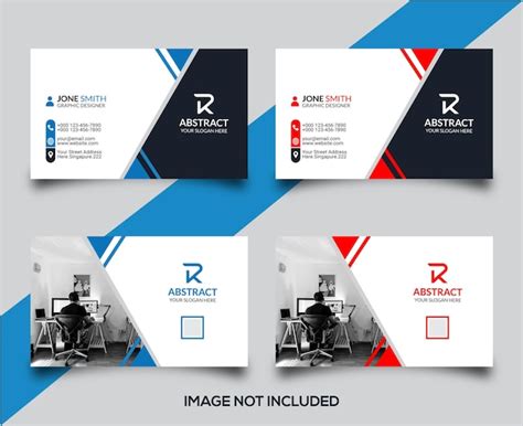 기업 창조적 인 현대 명함 디자인 프리미엄 벡터