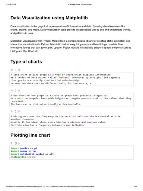 Pandas Data Visualization Line Chart Pdf Chart Histogram