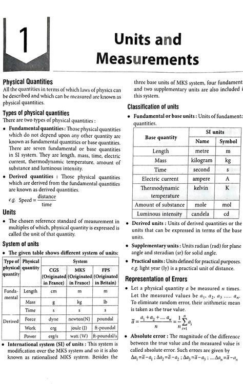 SOLUTION Units And Measurements Physics Plusone Science Studypool