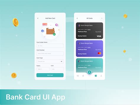 Bank Card Mobile App Ui Design Behance