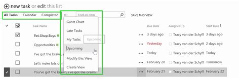 Day Using Gantt Charts In SharePoint Task Lists Tracy Van Der Schyff