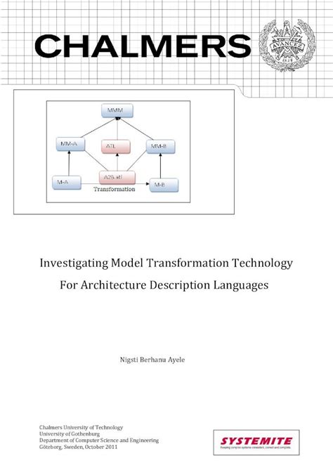 Pdf Investigating Model Transformation Technology For Architecture