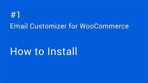How To Install Woomail Woocommerce Email Customizer With Drag Drop Builder Youtube