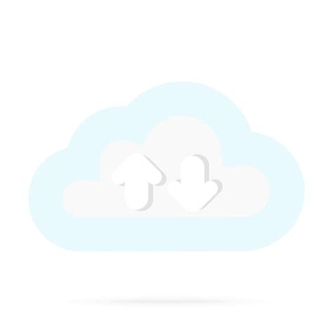 Premium Vector Cloud Icon With Two Arrows Cloud Storage Concept