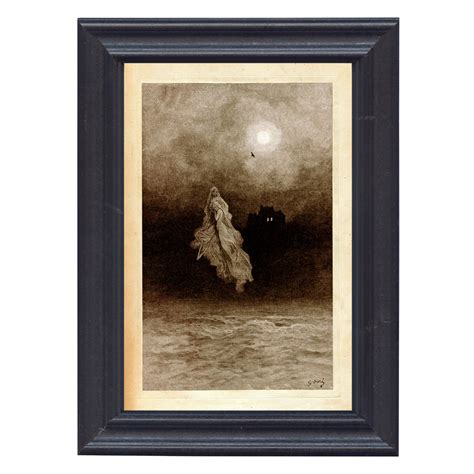The Lost Lenore Edgar Allan Poe The Raven Illustration Framed Print