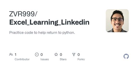 Github Zvr999excellearninglinkedin Practice Code To Help Return To Python