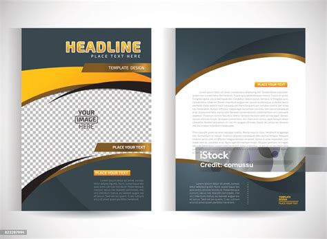 추상적인 벡터 현대 전단지 안내 책자 연간 보고서 Design 서식 파일 편지지 크기 A4 흰색 배경으로 연차 보고서에 대한