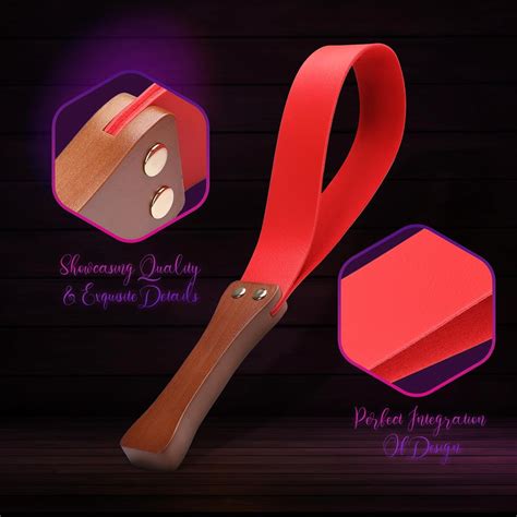 Sex Game Paddle Whip Comfortable Leather Wooden Handle Sex Whip