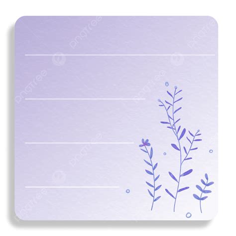 보라색 식물 스티커 메모 스티커 스티커 메모 노트 Png 일러스트 및 Psd 이미지 무료 다운로드 Pngtree