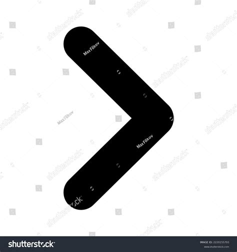 Arrow Pointer Rounded Edges Black Arrow Stock Vector Royalty Free 2220155793 Shutterstock
