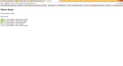 Basics About The New Html5 Meter Markup Element Html Goodies