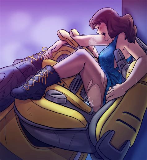 Rule 34 Alien Alien Boy Blush Breath Brown Hair Bumblebee Bumblebee