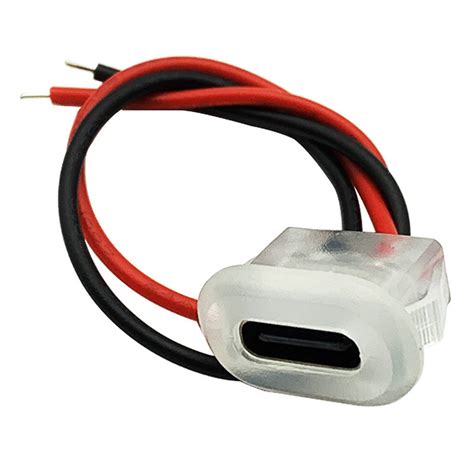 Guyumao 2pin Usb Type C Input Type Charging Socket With Led Lights