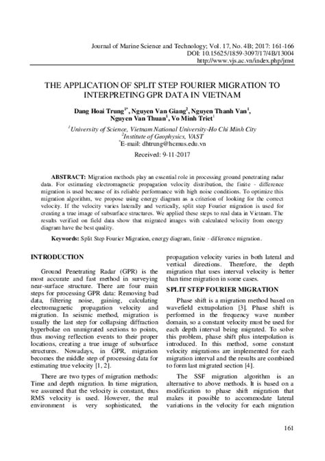 Pdf The Application Of Split Step Fourier Migration To Interpreting