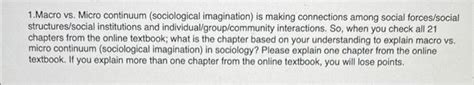 1 Macro Vs Micro Continuum Sociological
