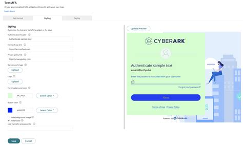 Create An Mfa Widget