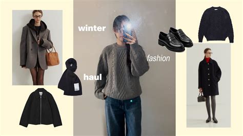 겨울 옷 사야죠 겨울 패션 쇼핑하울🧣 ️ 직장인 데일리룩던스트 코트자켓아우터니트cos 하울 디자이너브랜드29cm