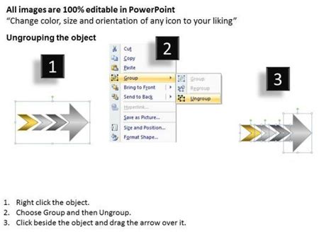 consecutive representation of 3 stages creating flow chart powerpoint