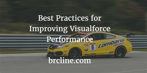 Best Practices For Improving Visualforce Performance Brian Cline
