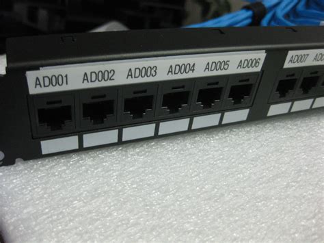 24 Port Panduit Patch Panel With 24 Cat6 Jacks 6ft Network Cable DP24688TGY