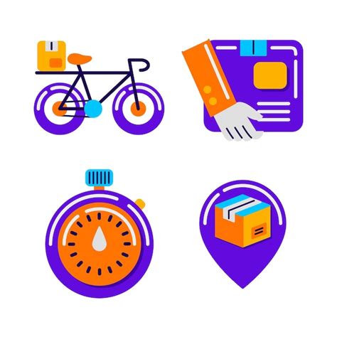 Premium Vector Delivery Service Objects Vector Illustrations Set