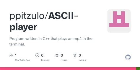Github Ppitzuloascii Player Program Written In C That Plays An Mp4 In The Terminal