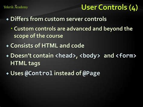 Ppt Aspnet User Controls Powerpoint Presentation Free Download Id