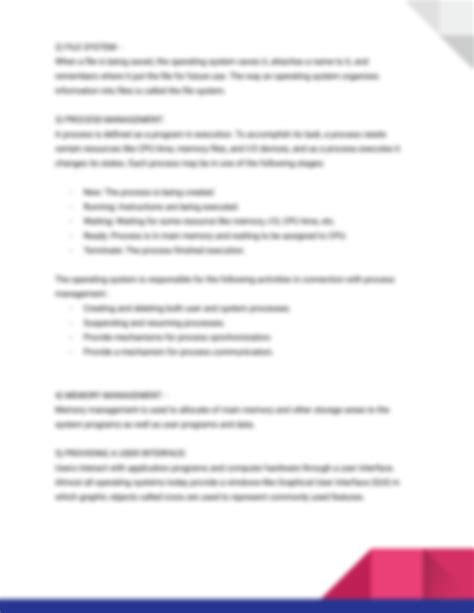 Solution Operating System Components Types Functions And Purpose