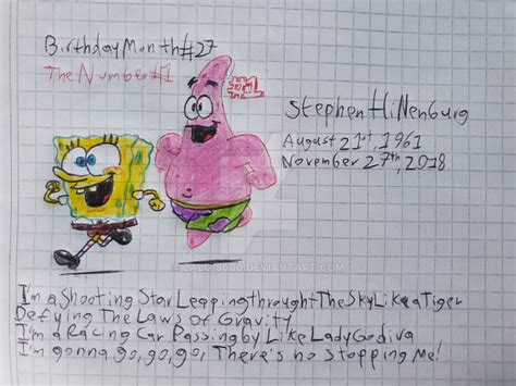 Birthday Month 27 Stephen Hillenburg By Lalo 8000 On Deviantart