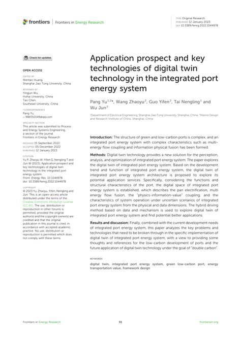 Pdf Application Prospect And Key Technologies Of Digital Twin Technology In The Integrated