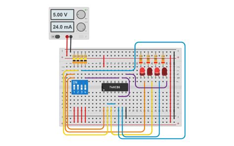 Circuit Design Binary To Gray Code Xor Tinkercad