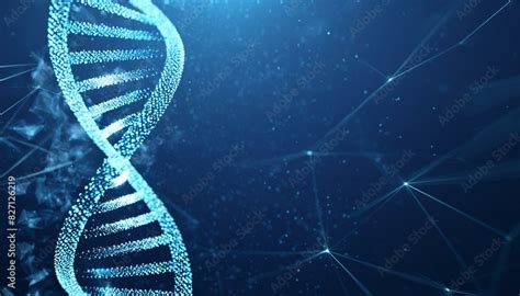 Dna Visualization Of Dna Molecules Genetic Code Structure Of Dna Abstract Representation