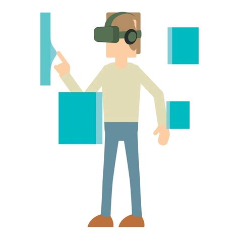 Man With High Tech Smart Glasses Icon 15071250 Vector Art At Vecteezy