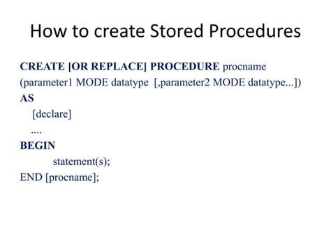 5 Stored Procedure And Functions Pptx Databases Computer Software And Applications