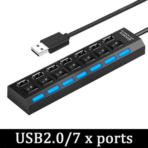 USB Power Adapter Port Multi USB Splitter Hub USB Hub USB Multiple Expander Switch