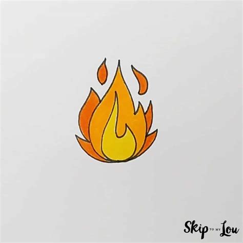5 Easy Step Guide On How To Draw A Fire Skip To My Lou