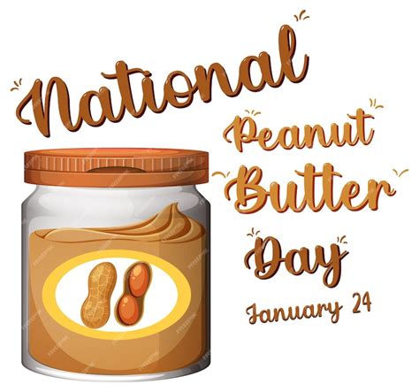 국립 땅콩 버터 배너 디자인 무료 벡터