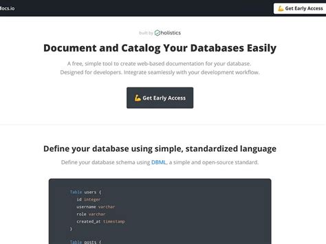 Database Dictionary Tool For Developers Betalist