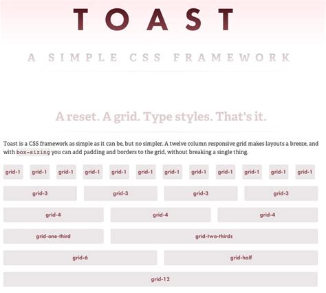 Toast • The No Nonsense Css Grid Css Grid Css Responsive Grid