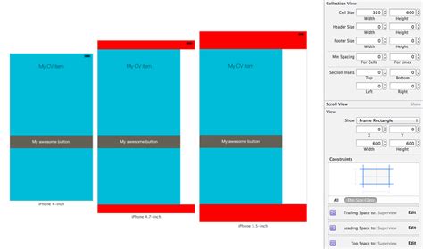 Ios Dynamic Collection View Item Size In Interface Builder Xcode 6