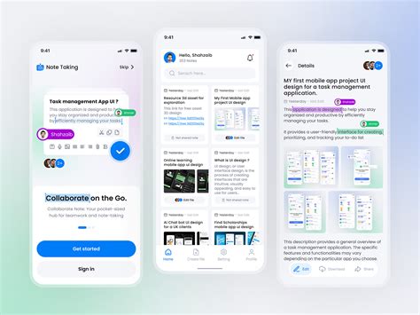 Note Taking Mobile App Design 1 Images Behance