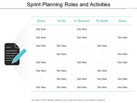 Sprint Planning Roles And Activities Ppt PowerPoint Presentation File Background Designs