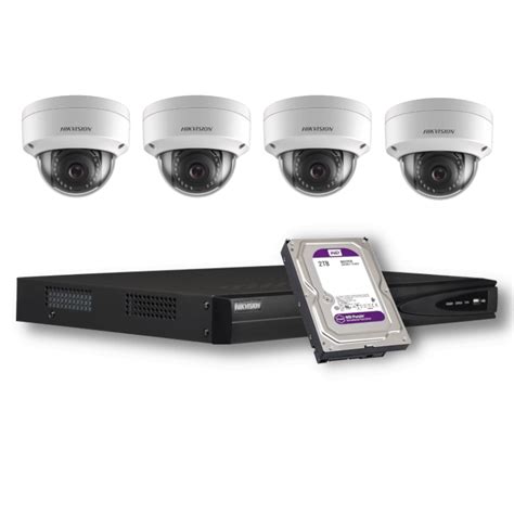 Kit Ip 4 Dome 2mp Hikvision 4 Cam 2mp 2 8mm 1 Nvr 1 Hdd Boutique Electronique Bit Mali