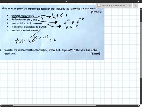 Solved Write A Brief Summary Of A Horizontal And Vertical Translations Of Exponential