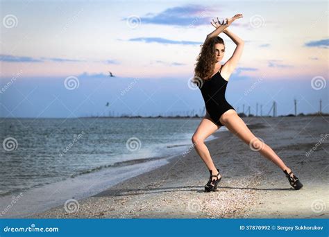Beautiful Leggy Brunette Stock Photo Image Of Brunette 37870992