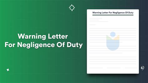 Warning Letter For Negligence Of Duty What Is It Learn How To Write One