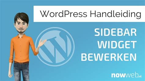 Sidebar Widget Bewerken Wordpress Handleiding Youtube