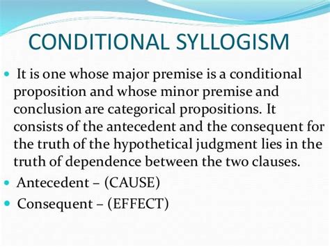 What Is Conditional Syllogisms