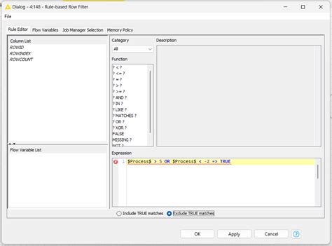 Fixed Lod Rule Based Filtering On Minmax Values Knime Analytics
