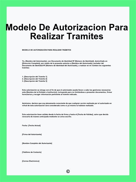 Modelo De Carta Autorizacion Simple Para Tramites Tramites Rd